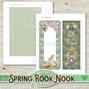 Spring Book Nook Printable Kit - Cricut Friendly 3D DIY Miniature ...