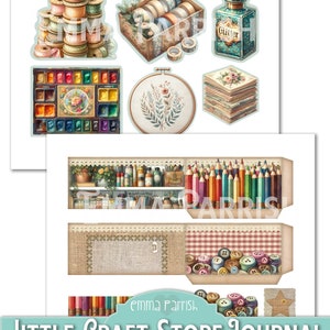 Little Craft Store Journal Kit, Printable, Mini Pocket Album, Cricut ...