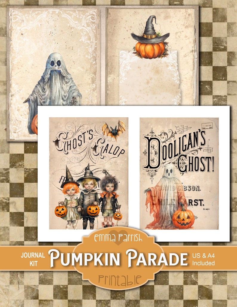 Pumpkin Junk Journal Kit, Halloween Printable, Trick or Treat, Children ...