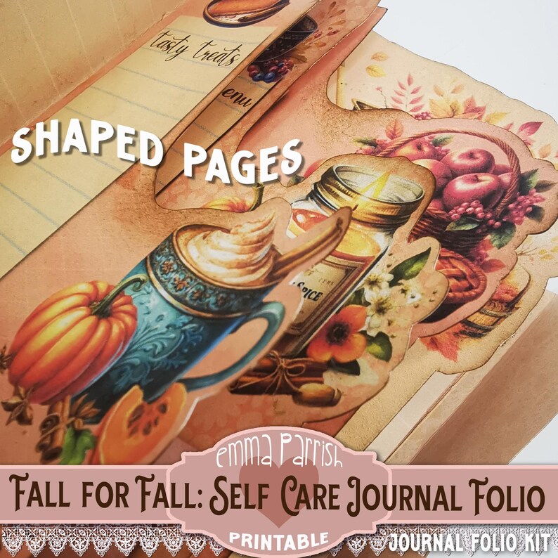 Fall Into Fall, Junk Journal Folio Printable, Self Care, Wellness ...