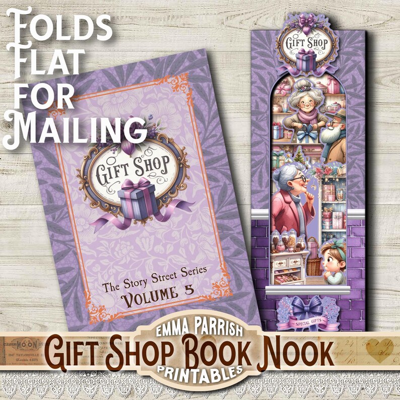 The Gift Store Book Nook Printable Kit, Christmas Gift & Decor, 3D DIY ...