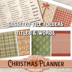 Christmas Planner Printable Organiser Box, File Folders, Notebooks ...