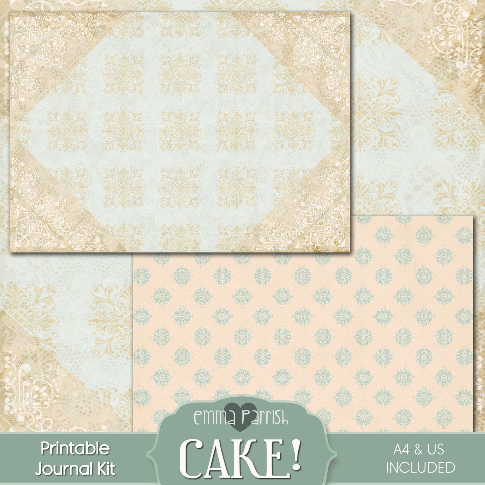 Cake Junk Journal Kit Vintage French Journal Pastel - Etsy