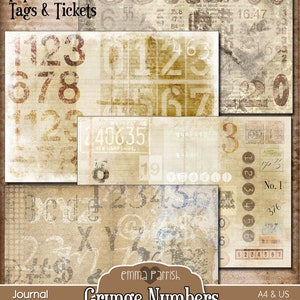Grunge, Industrial, Printable Papers, Junk Journal, Numbers, Steampunk ...