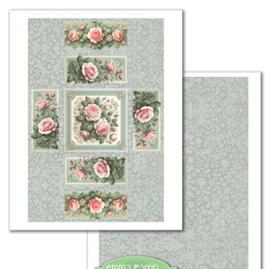 Paper Box Printable, Origami, Junk Journal Kit, Roses, Shabby Chic ...