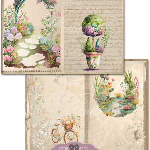 Cottage Garden Junk Journal Kit, Cottagecore Journal Printable Pages ...