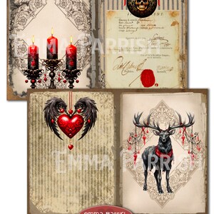 Gothic Christmas Journal Kit, Winter, Yule Printable, Pagan, Wiccan ...