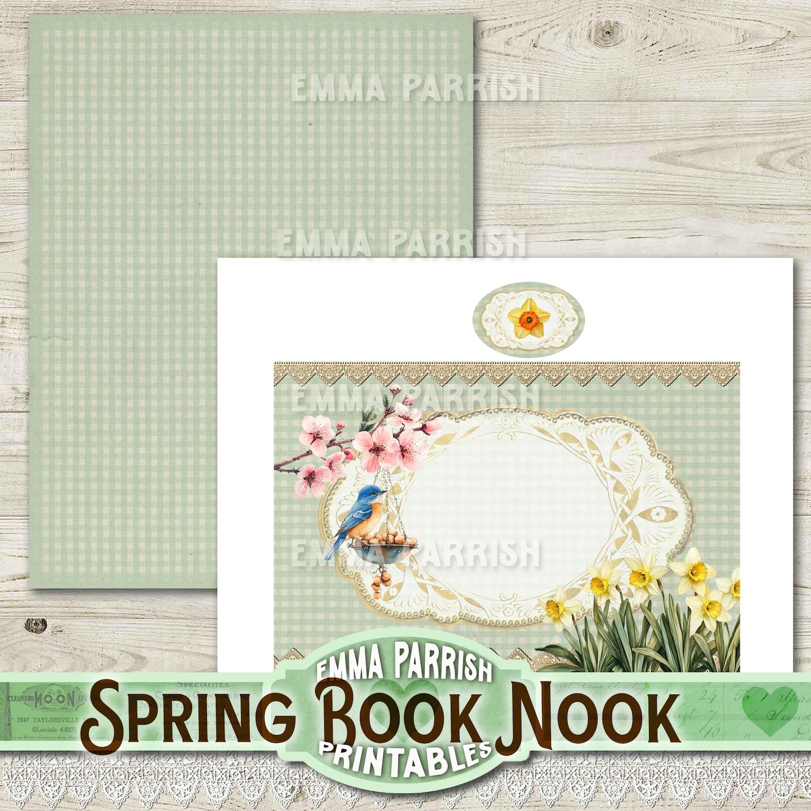 Spring Book Nook Printable Kit - Cricut Friendly 3D DIY Miniature ...