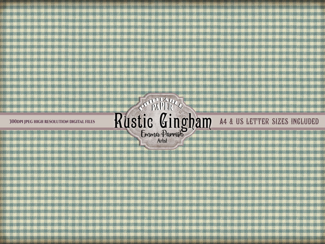 Gingham Digital Paper, Junk Journal Printable, Digital Paper Pack ...