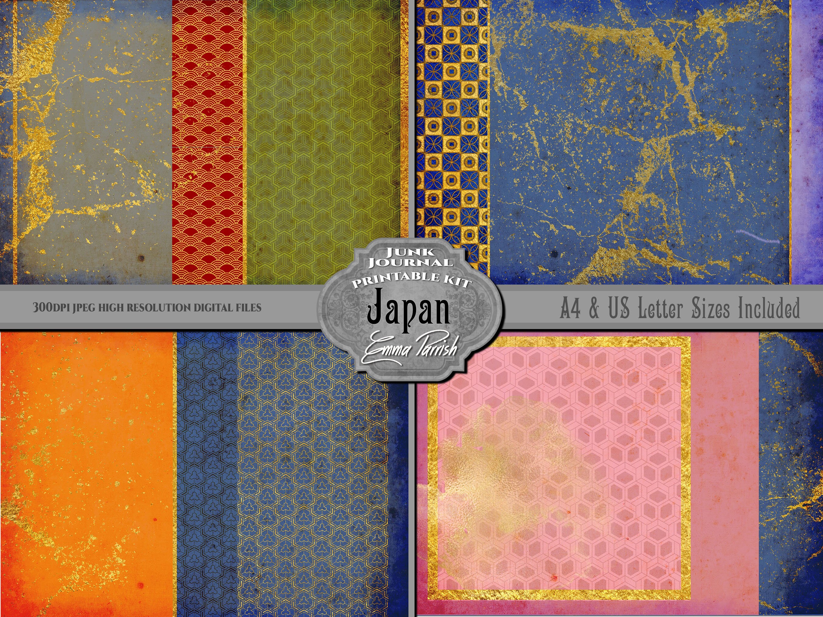 Japanese Printable Junk Journal Kit Oriental Digital - Etsy