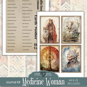 Medicine Woman Junk Journal Printable Kit, Healers Journal, Elder ...