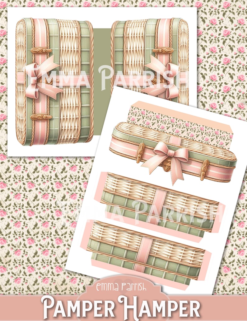 Pamper Hamper Printable Junk Journal Folio, Cricut Tested, Love ...