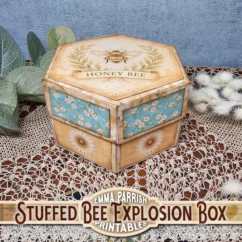 Bee Explosion Box Printable, Junk Journal Kit, Cricut & Hand Cut ...