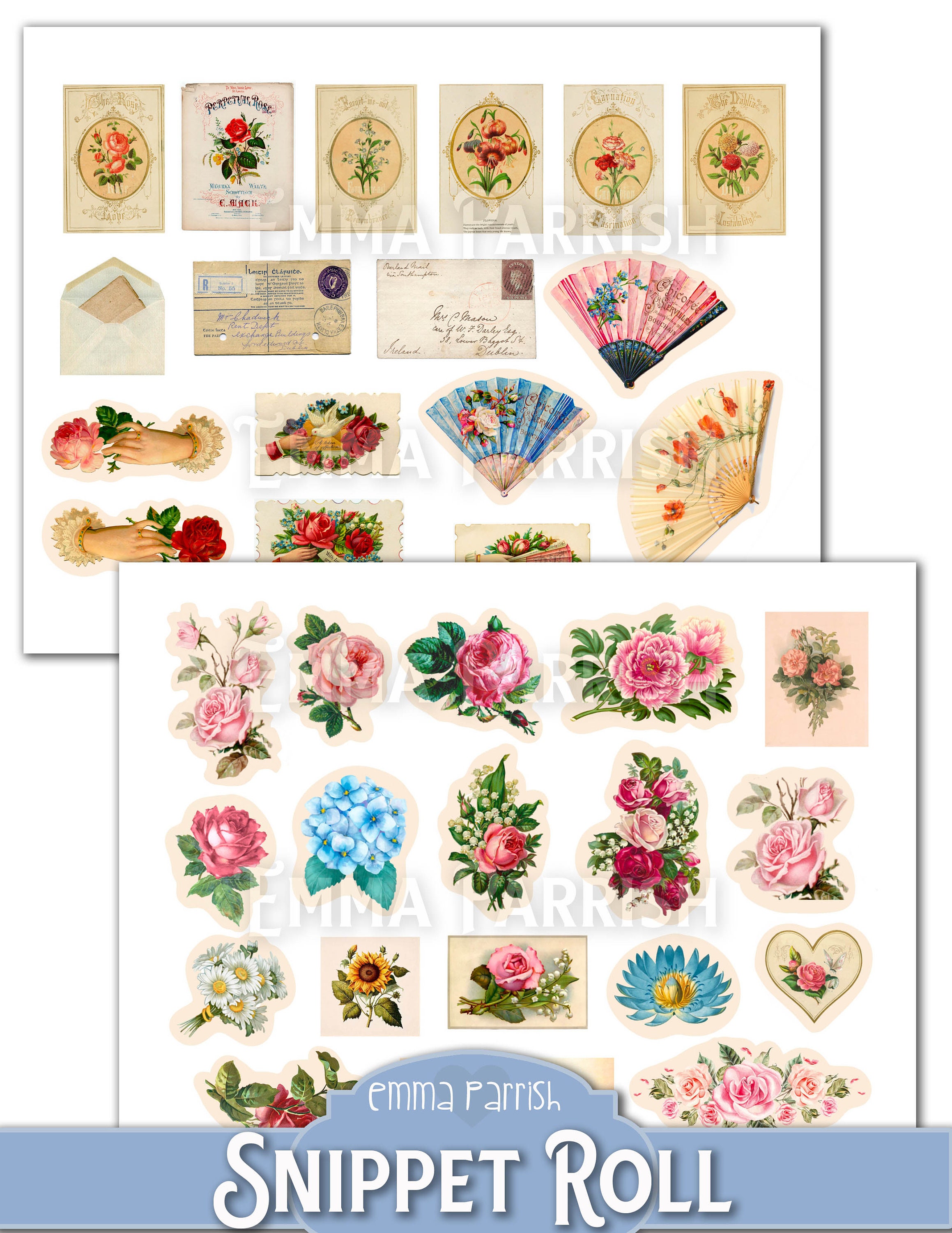 Mini Ephemera Pack for Crafting: Snippet Rolls, Tag & Card Making ...