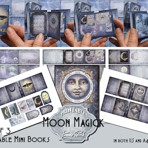 Moon Magic Mini Books Printable, Junk Journal, Gothic, Wicca, Pagan ...