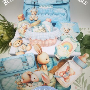 Printable Baby Diaper Changing Bag Junk Journal Folio, 10 Interactive ...