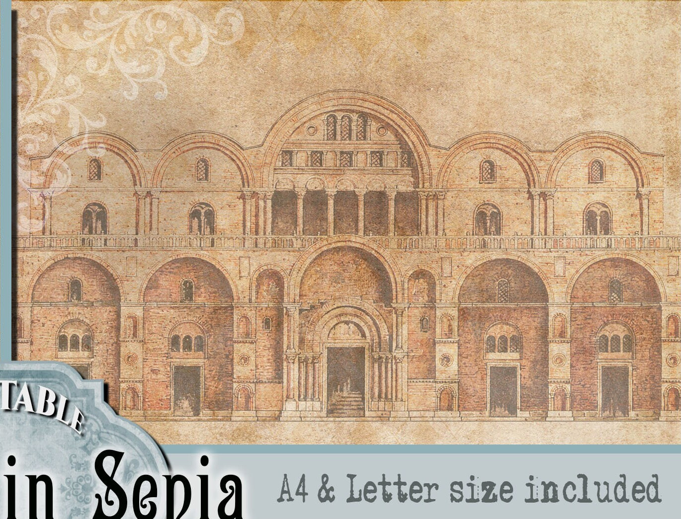 Venice in Sepia Printable Junk Journal Pages Vintage Venetian - Etsy UK