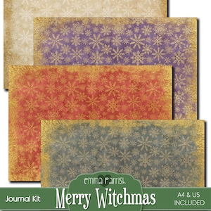 Christmas Witch Junk Journal Kit, Yule Witch, Journal Supplies, Witchy ...