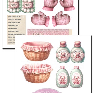 Printable Baby Diaper Changing Bag Junk Journal Folio, 10 Interactive ...