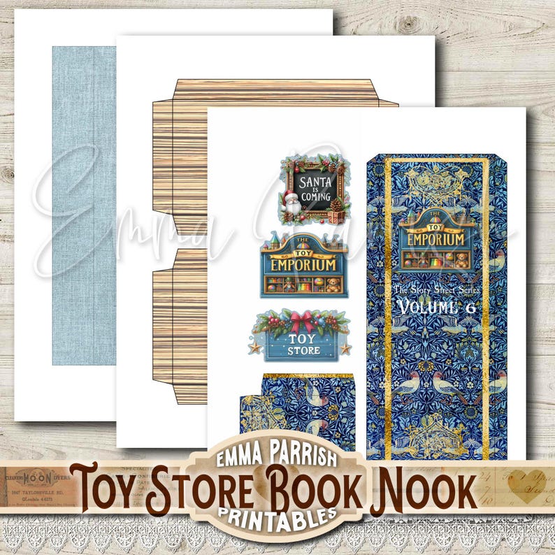 Toy Store Book Nook Printable Kit, Christmas Gift & Decor, 3D DIY ...