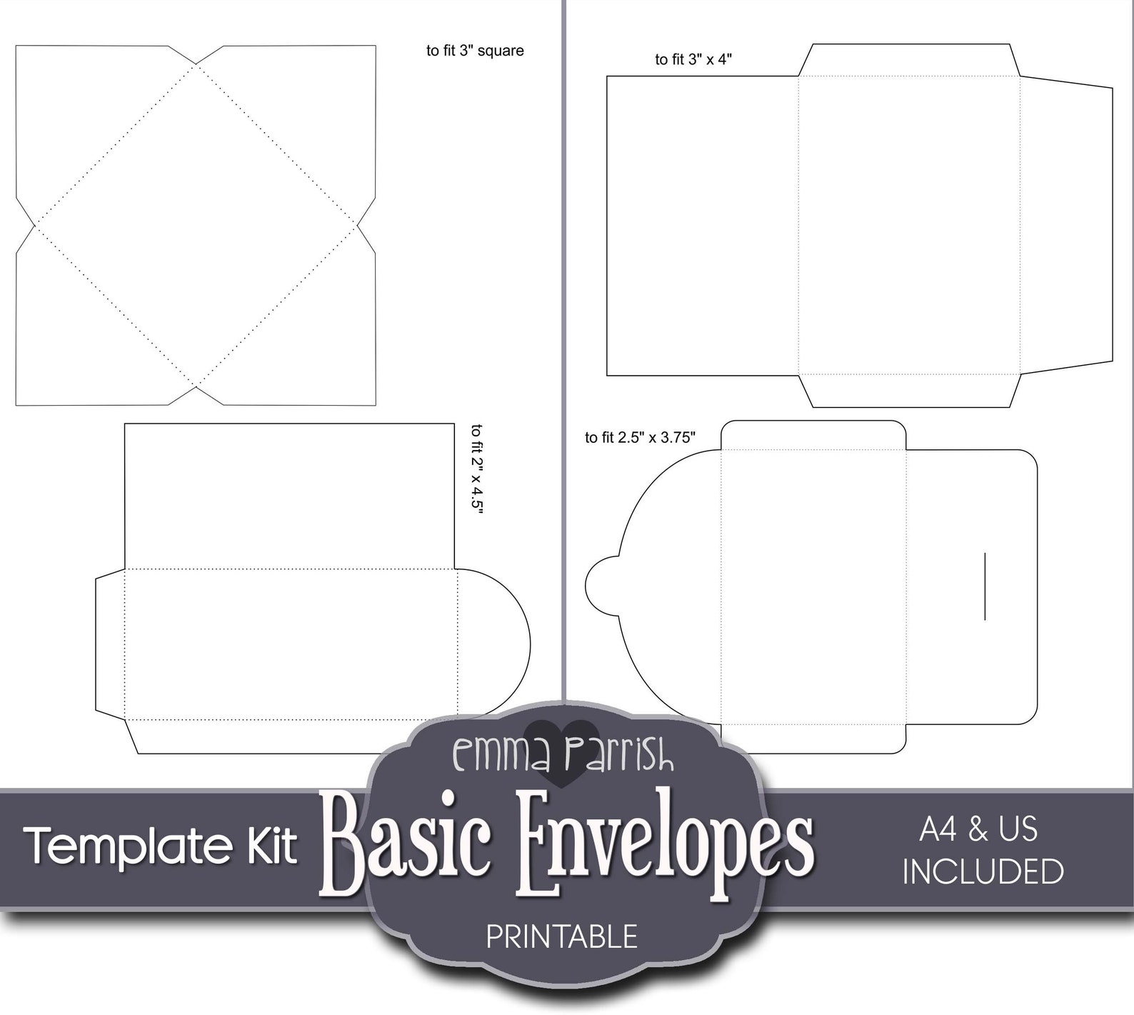 25 Printable Envelope Template Kit Junk Journal Ephemera - Etsy UK