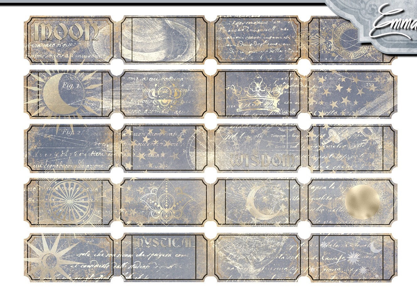 Moon Junk Journal Printable Kit Moonlight Witch Journal | Etsy UK