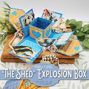 Printable Exploding Box Card, Garden Shed, Tool Shed, Cricut Tested PNG ...