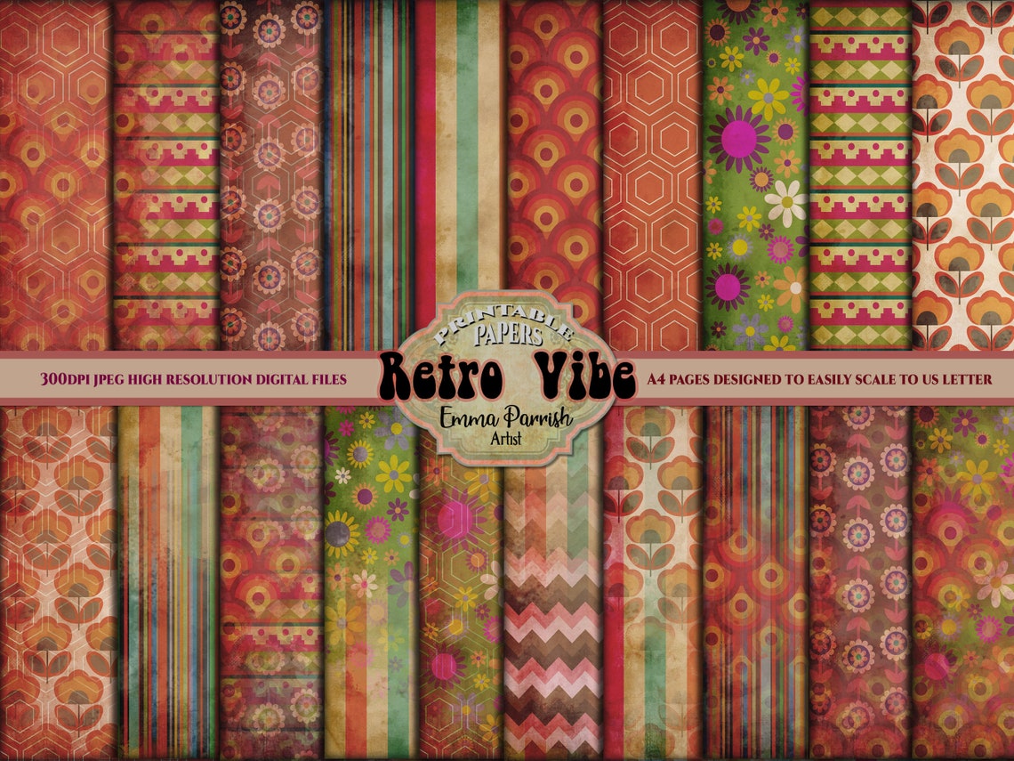Boho Junk Journal Printable Paper Pack Retro Vintage Grunge | Etsy