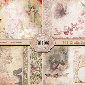 Fairies Junk Journal Kit, Fairy Journal, Fairy Digital Paper, Printable ...