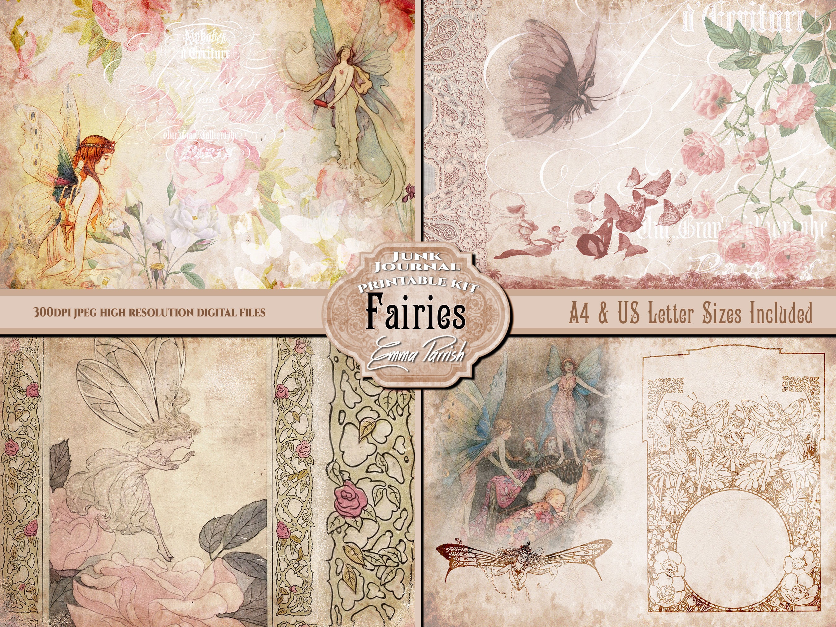Fairies Junk Journal Kit Fairy Journal Fairy Digital Paper - Etsy