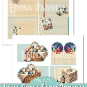 Little Craft Store Journal Kit, Printable, Mini Pocket Album, Cricut ...