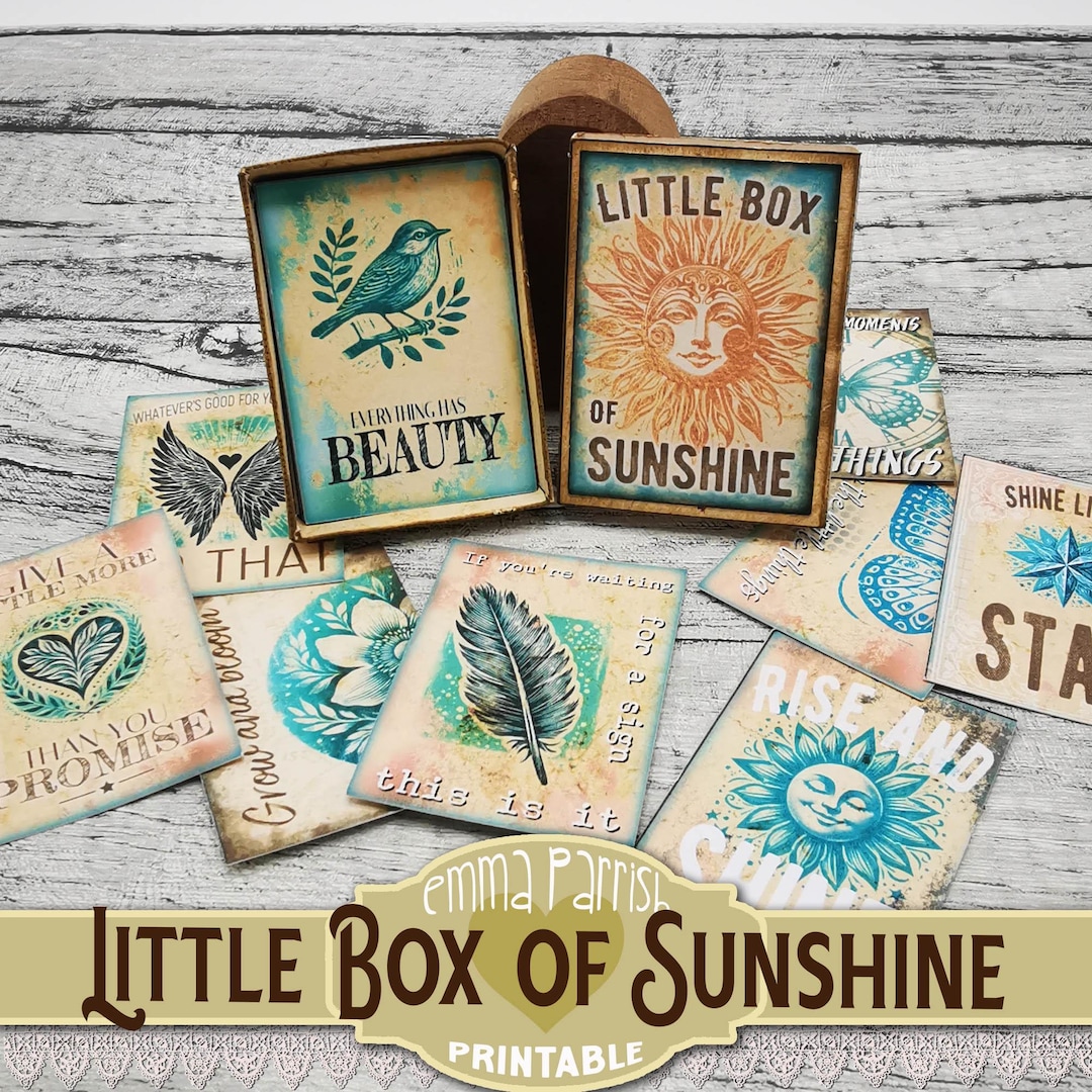 Positivity Affirmation Cards, Mini Printable Matchbox, Little Box of ...