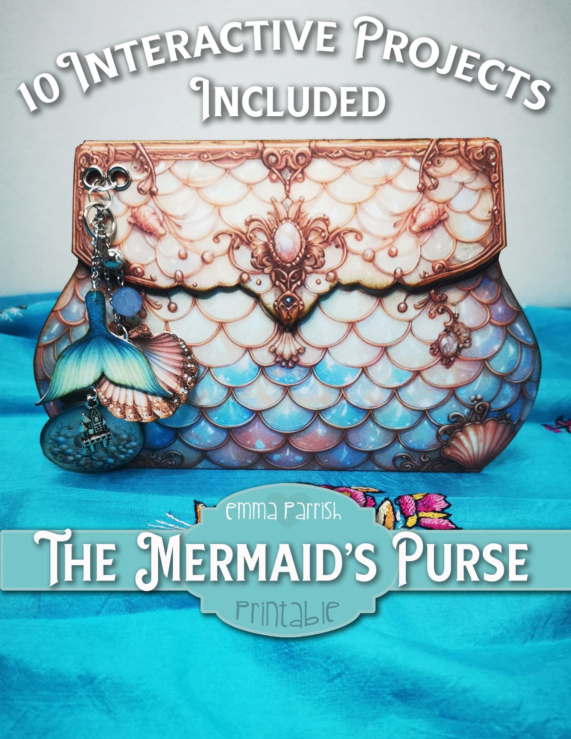 Mermaid's Purse Printable Junk Journal Folio, 10 Interactive Papercraft ...