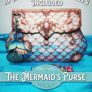 Mermaid's Purse Printable Junk Journal Folio, 10 Interactive Papercraft ...
