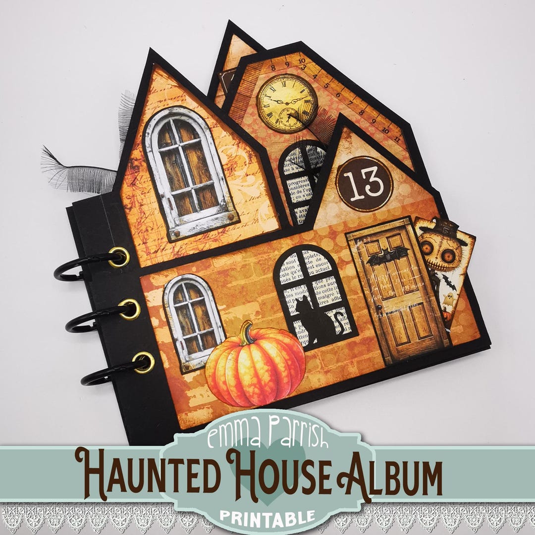 Haunted House Album, Halloween, Junk Journal Printable, Digital ...