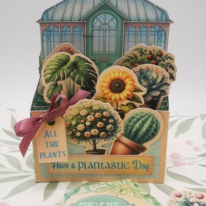 Pop up Greenhouse Card, Cricut PNG, Plant Lover, Gardener, Box Card ...