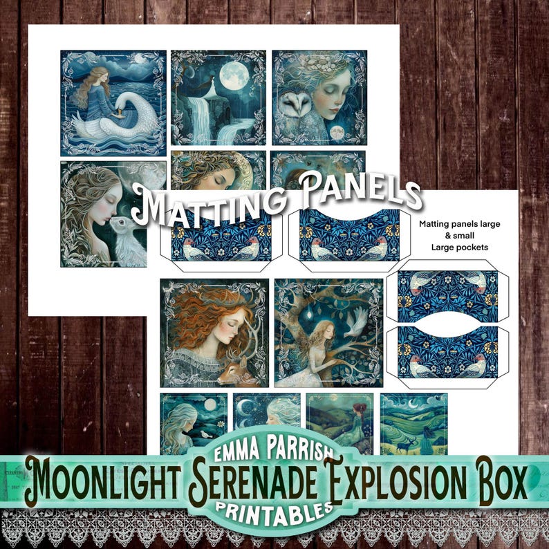 Moonlight Serenade Explosion Box, Gift Box Printable, Valentines Love ...