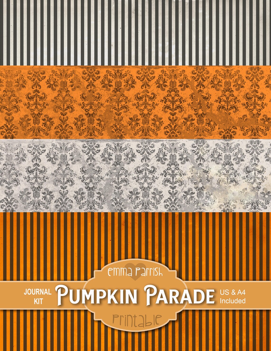 Pumpkin Junk Journal Kit, Halloween Printable, Trick or Treat, Children ...