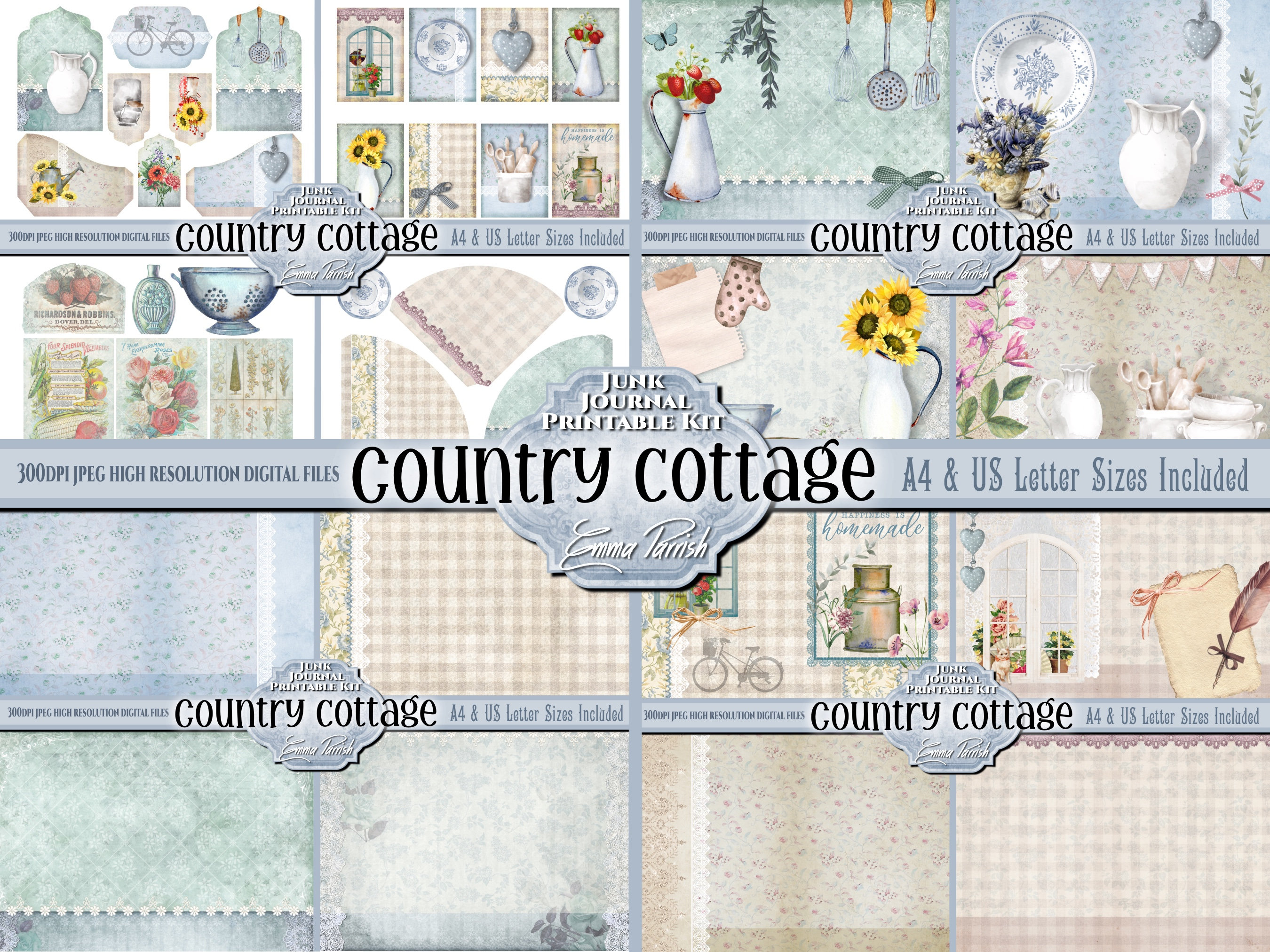 Cottagecore Printable Junk Journal Kit Cottagecore Decor - Etsy
