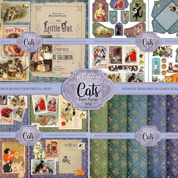 Cat Scrapbook - Etsy