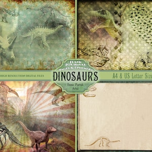 Dinosaur Junk Journal Printable Kit , Boys Dinosaur Book, Kids, Boys ...