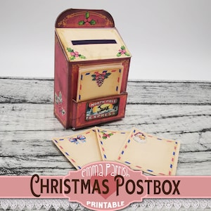 Christmas Mailbox Printable, Postbox, Letter to Santa, Mini Papercraft ...