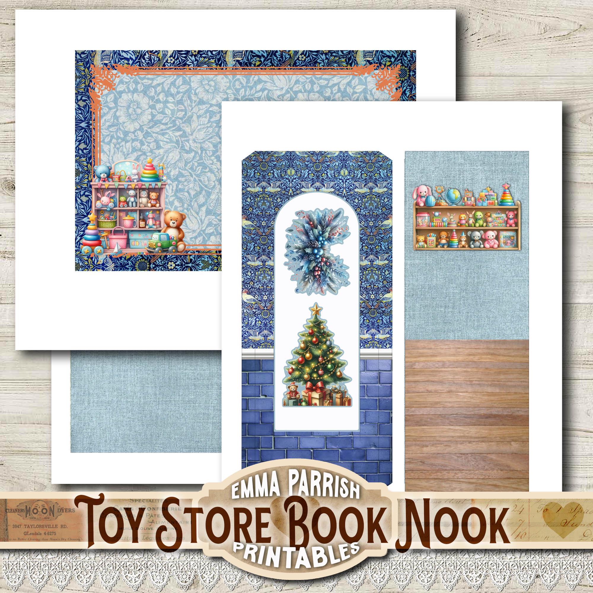 Toy Store Book Nook Printable Kit, Christmas Gift & Decor, 3D DIY ...
