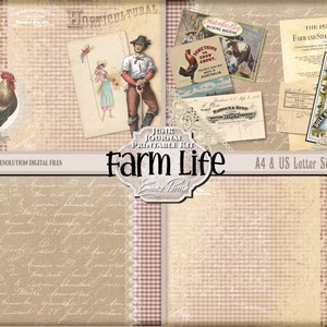 Farm Printable Junk Journal Download, Farm Life Printable Kit ...