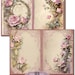 Pink Roses Junk Journal Kit, Printable, Shabby Chic, Flowers, Botanical ...