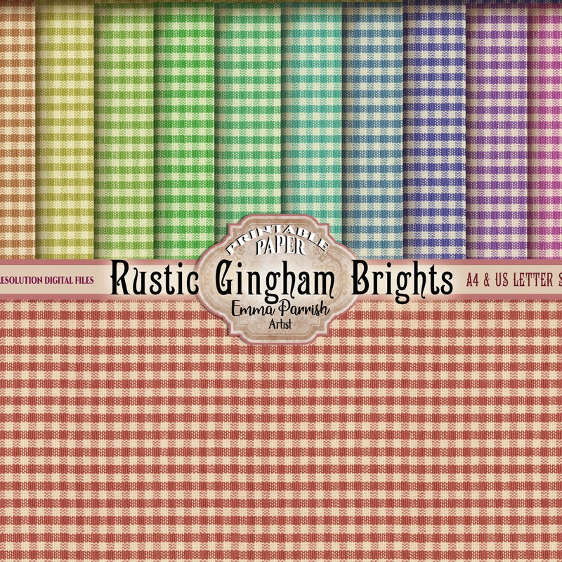 Gingham Paper - Etsy