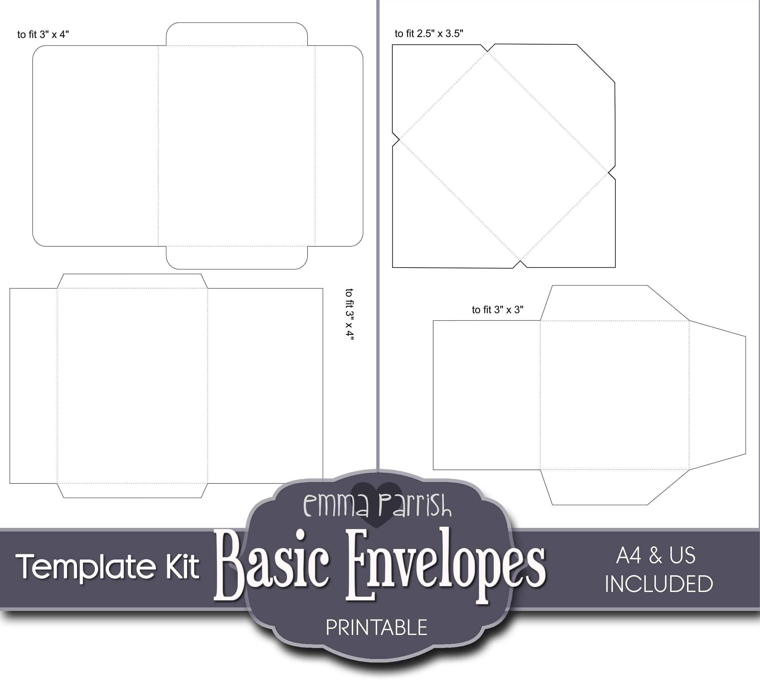 25 Printable Envelope Template Kit Junk Journal Ephemera - Etsy UK