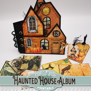 Haunted House Album, Halloween, Junk Journal Printable, Digital ...