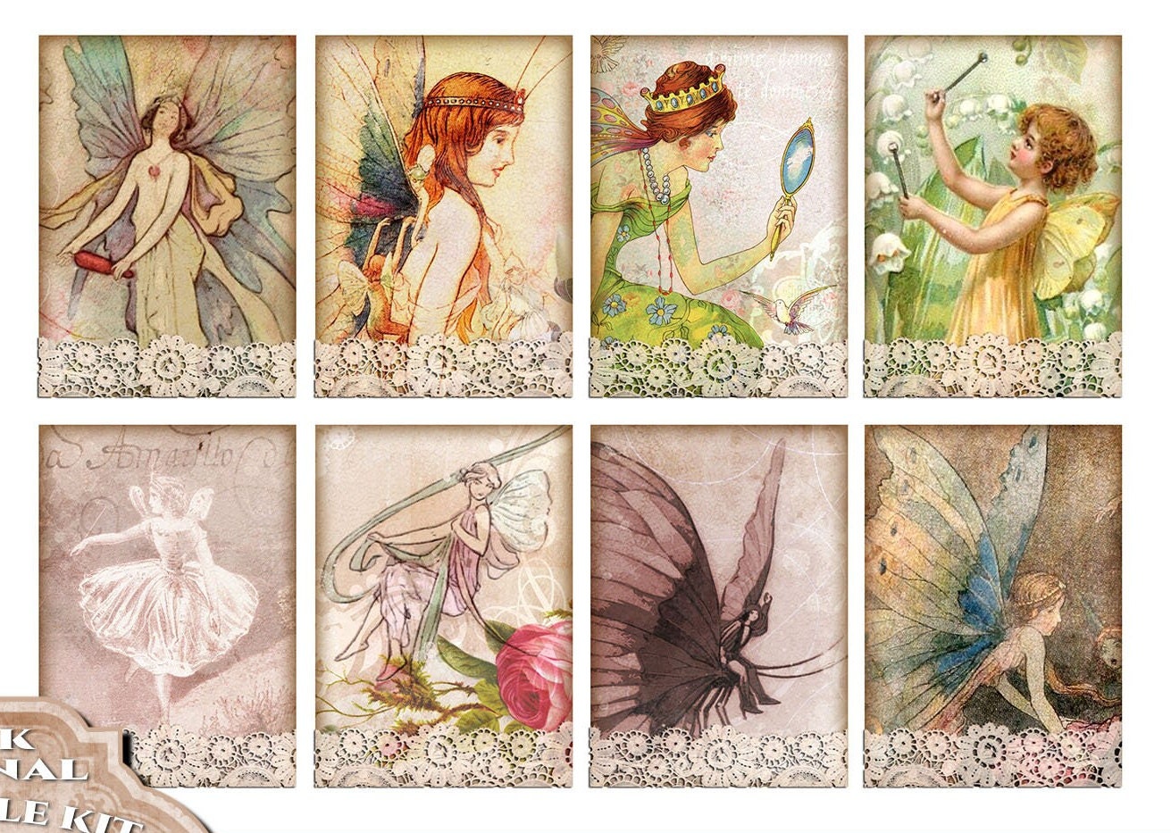 Fairies Junk Journal Kit Fairy Journal Fairy Digital Paper - Etsy