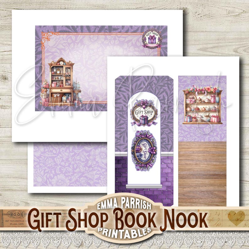 The Gift Store Book Nook Printable Kit, Christmas Gift & Decor, 3D DIY ...